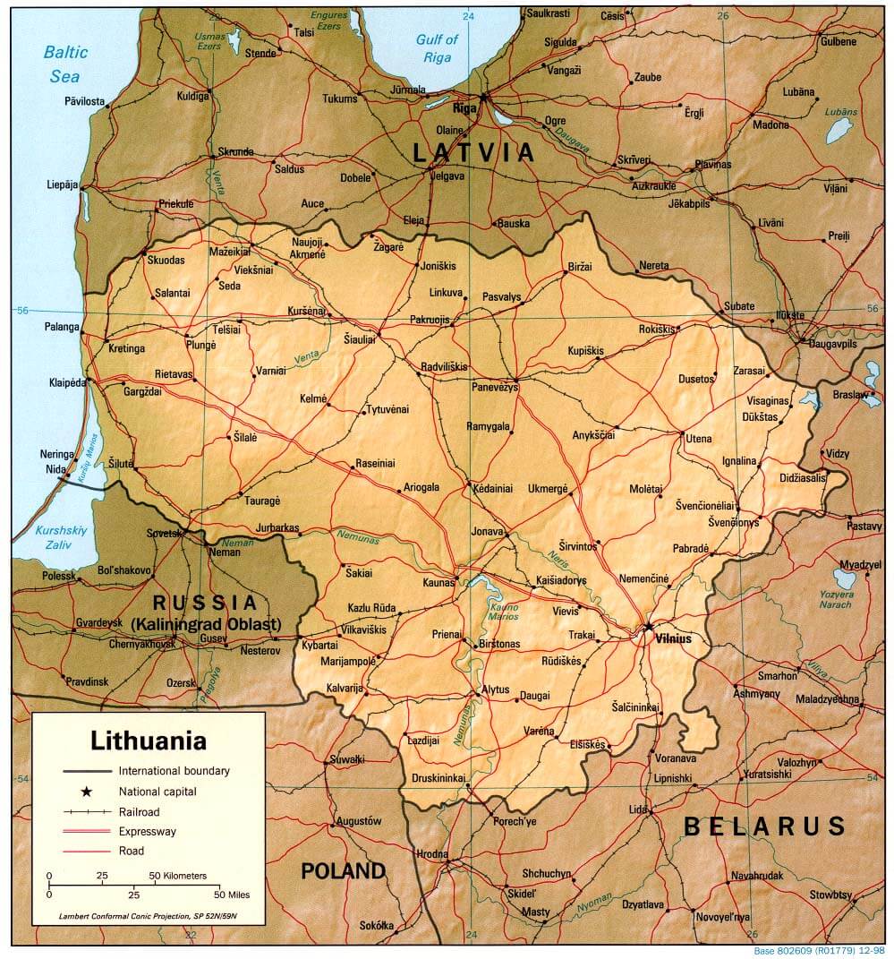 Lithuania Map - Lithuania