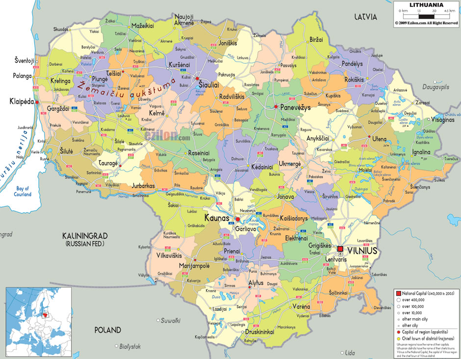 Vilnius Map