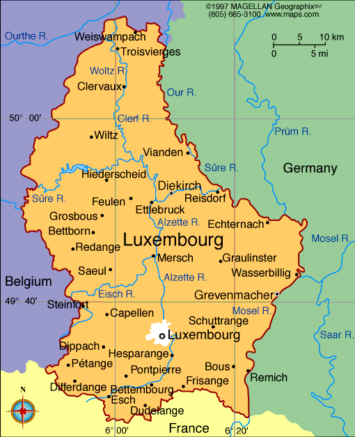 Luxembourg Map - Luxembourg