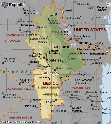 Monterrey Map - Mexico