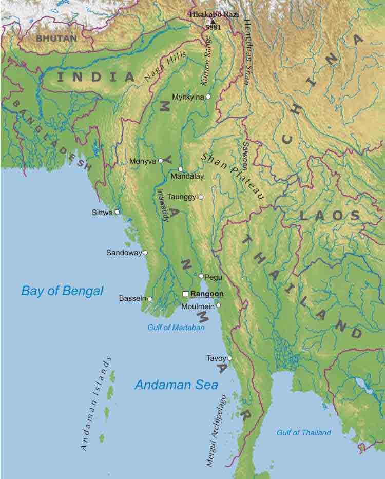 Myanmar Map