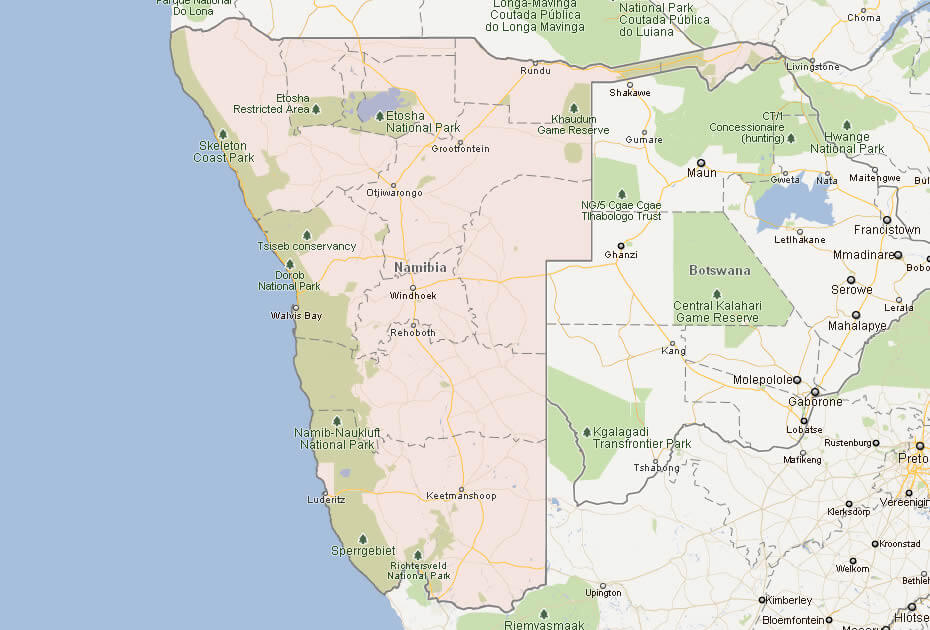 Namibia Map