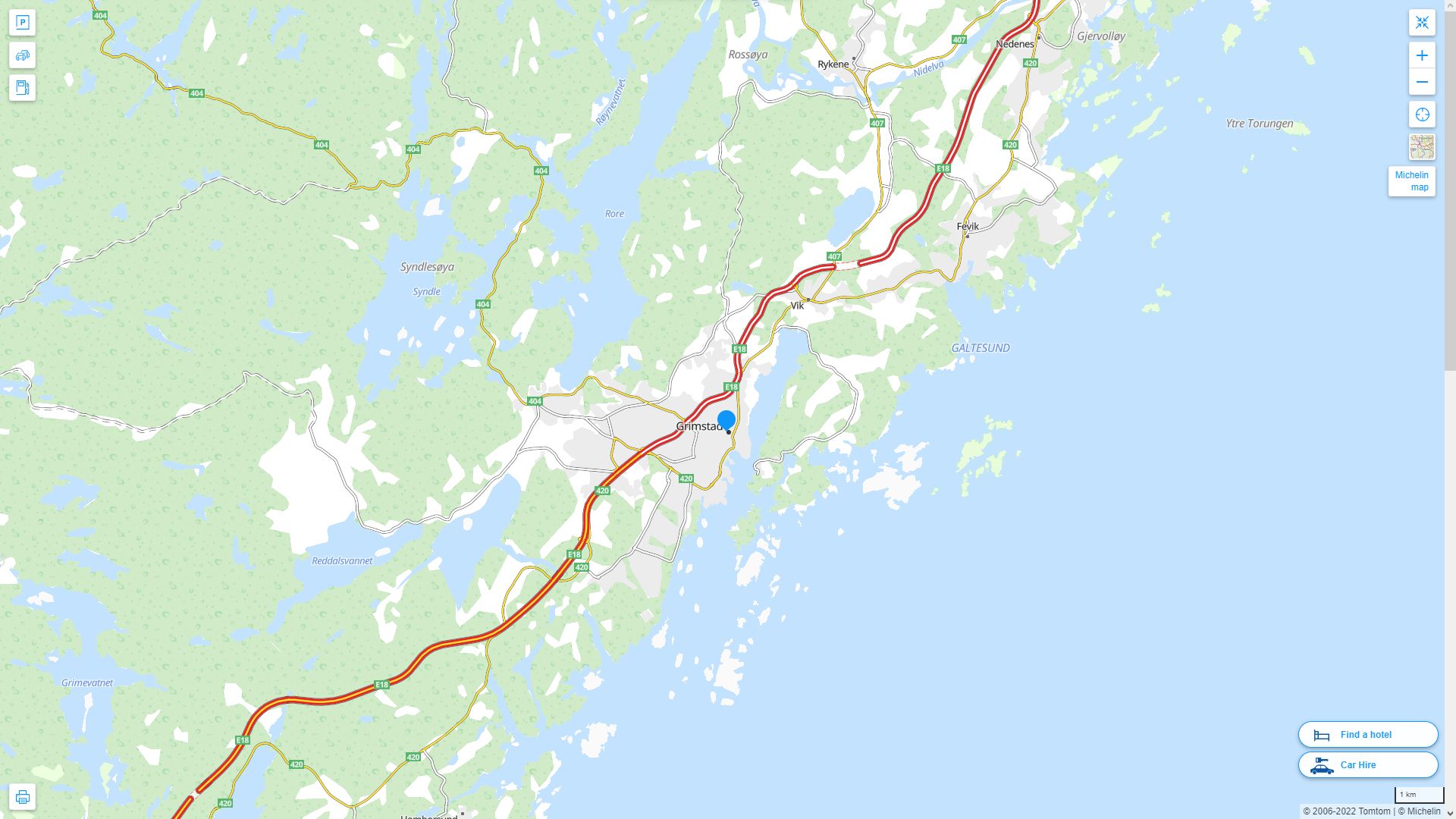 Grimstad Map