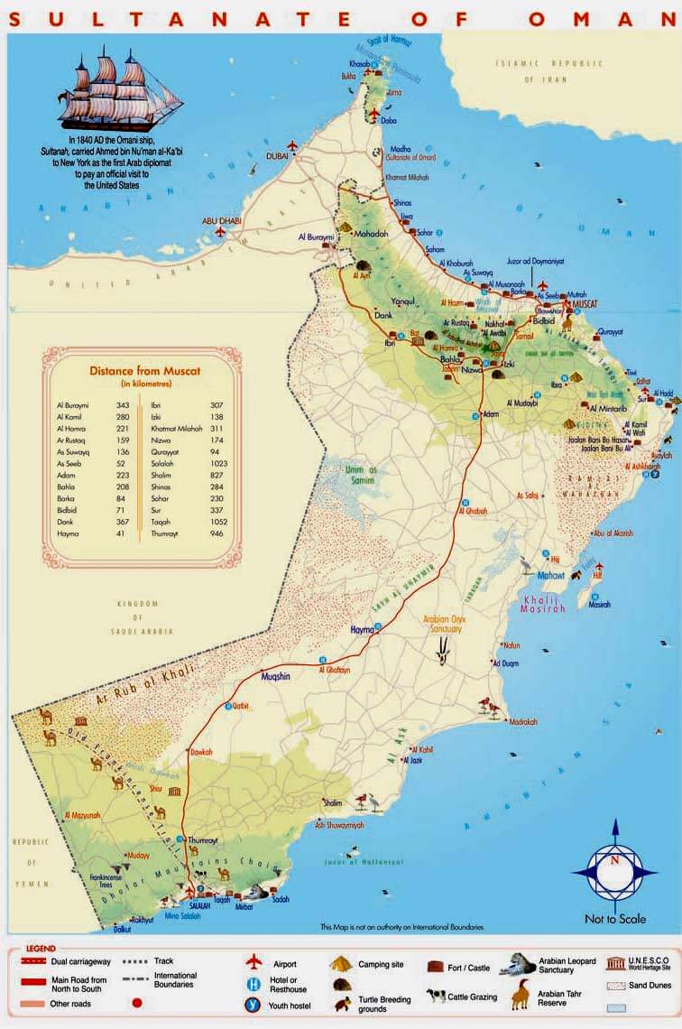Oman Map Oman Map