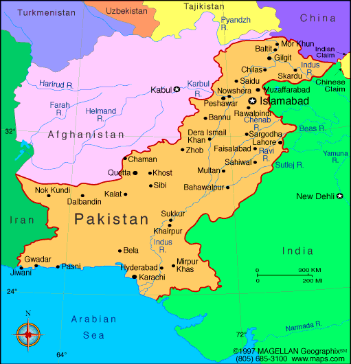 Hyderabad Pakistan Map - Pakistan