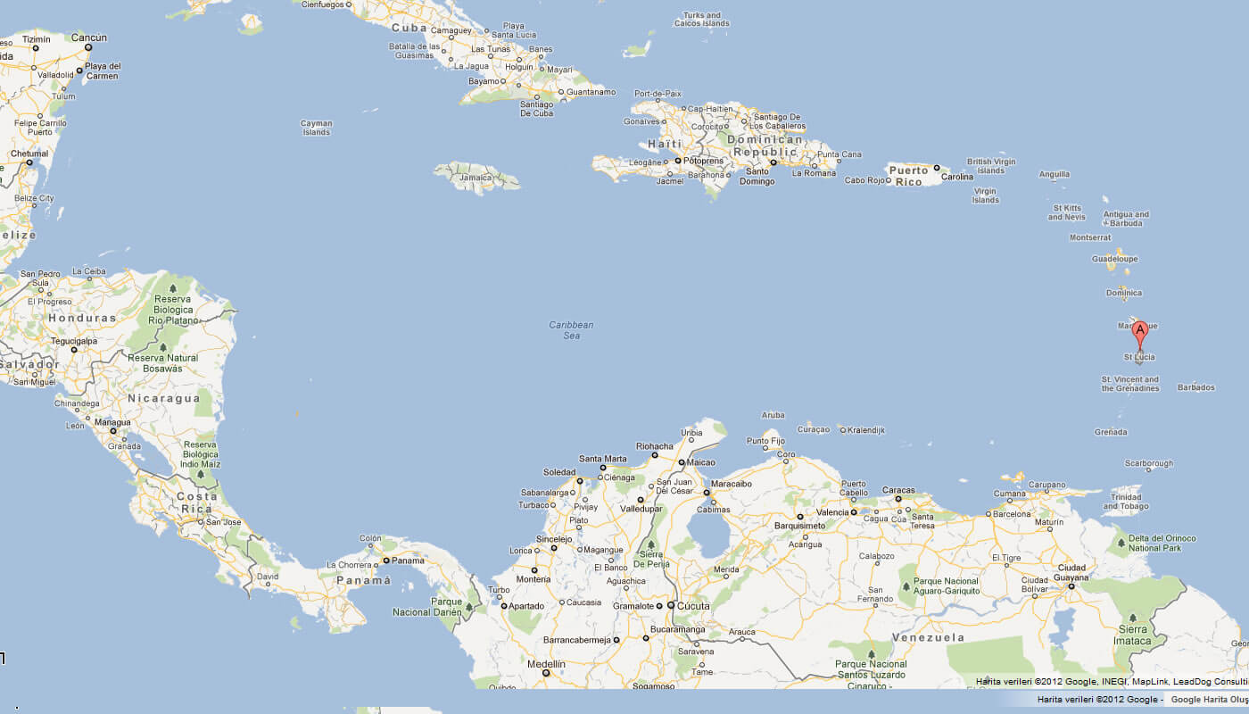 Saint Lucia Map