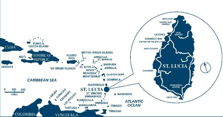 Saint Lucia Map