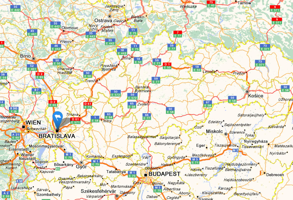 Bratislava Map - Slovakia