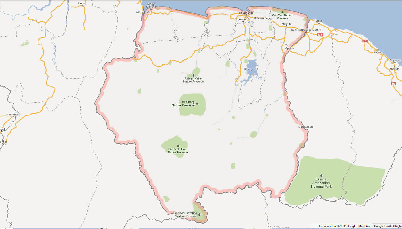 Suriname Map