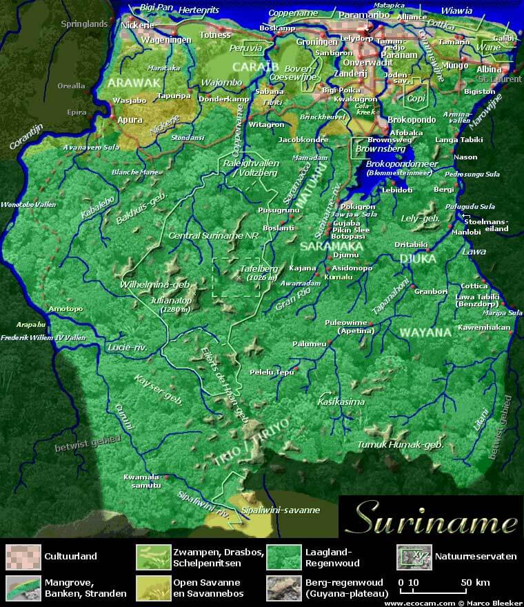 Suriname Map