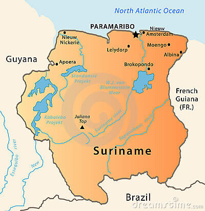 Suriname Map