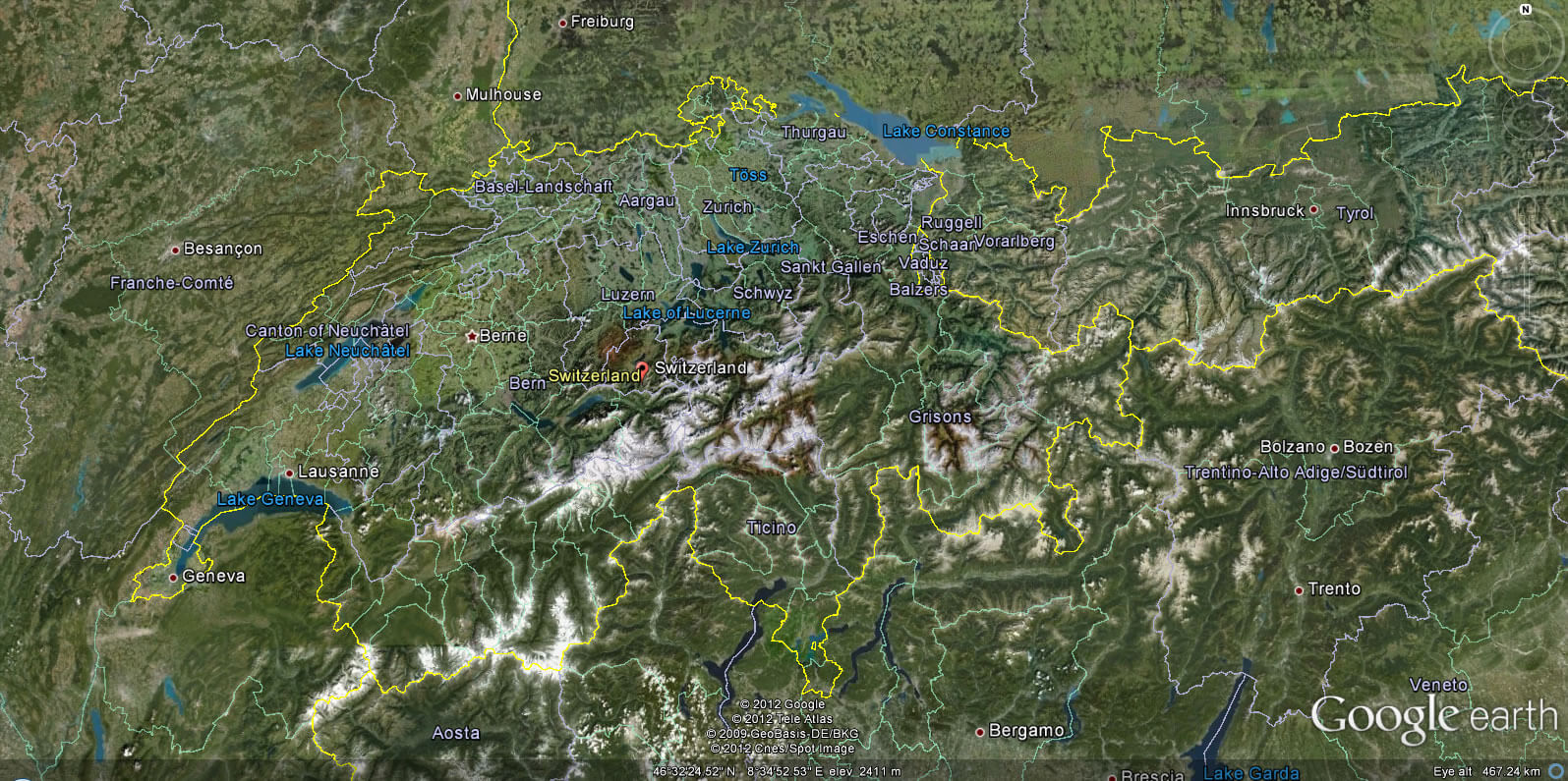 Switzerland Map - Switzerland