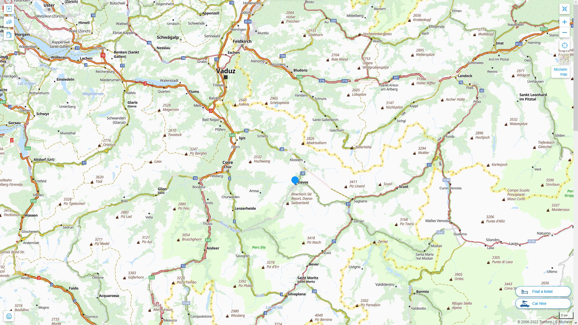 Davos Map - Switzerland