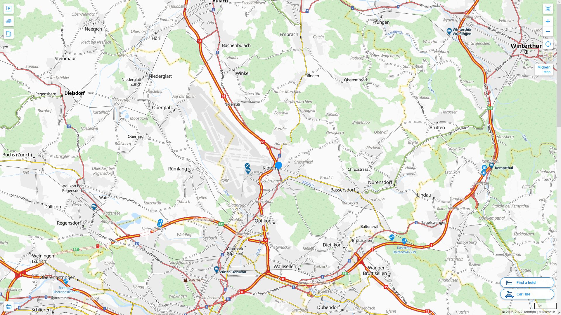 Kloten Map - Switzerland