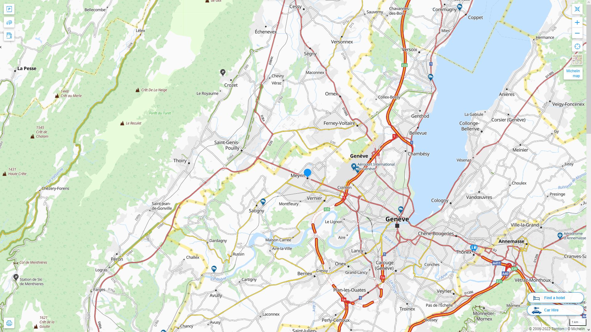 Meyrin Map - Switzerland