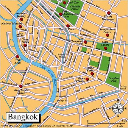 Bangkok Map - Thailand