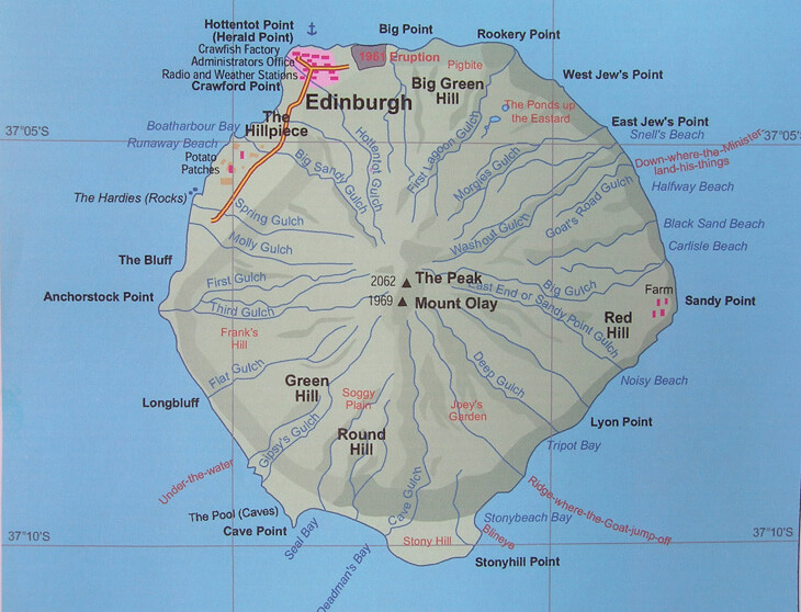 Tristan da Cunha Map