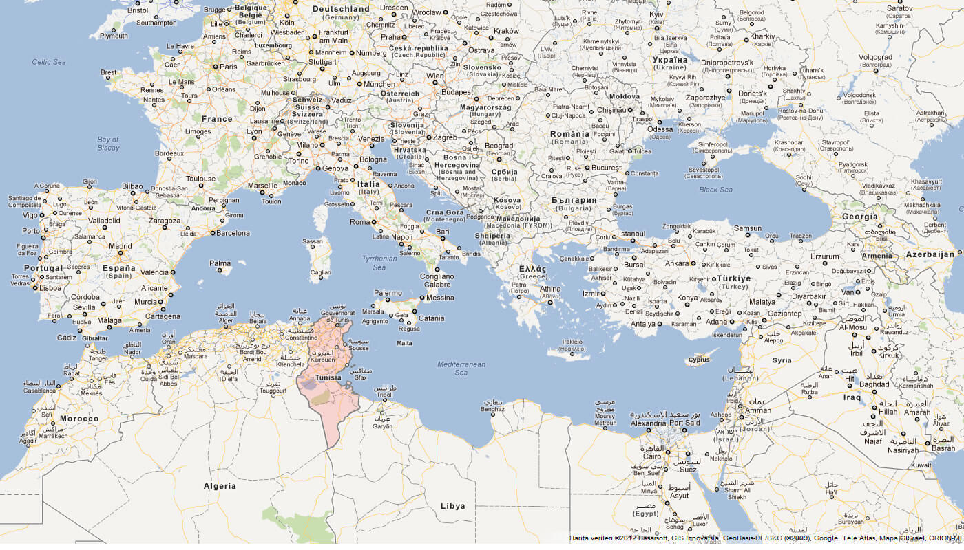 Tunisia Map