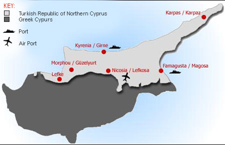 North Cyprus Map
