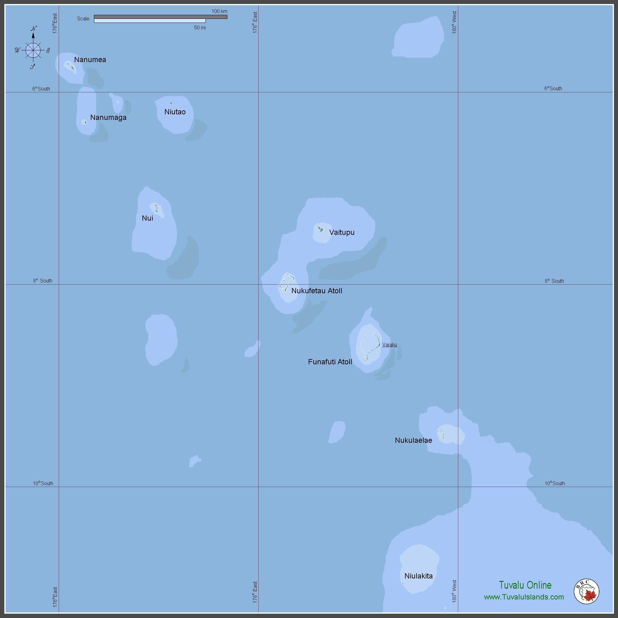 Tuvalu Map