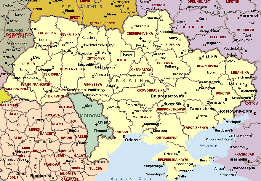 Ukraine Map - Ukraine