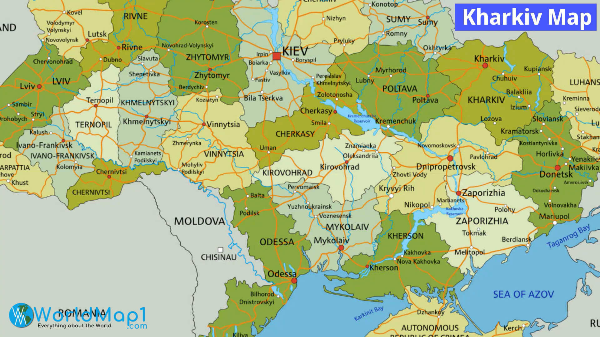 Kharkiv Map - Ukraine