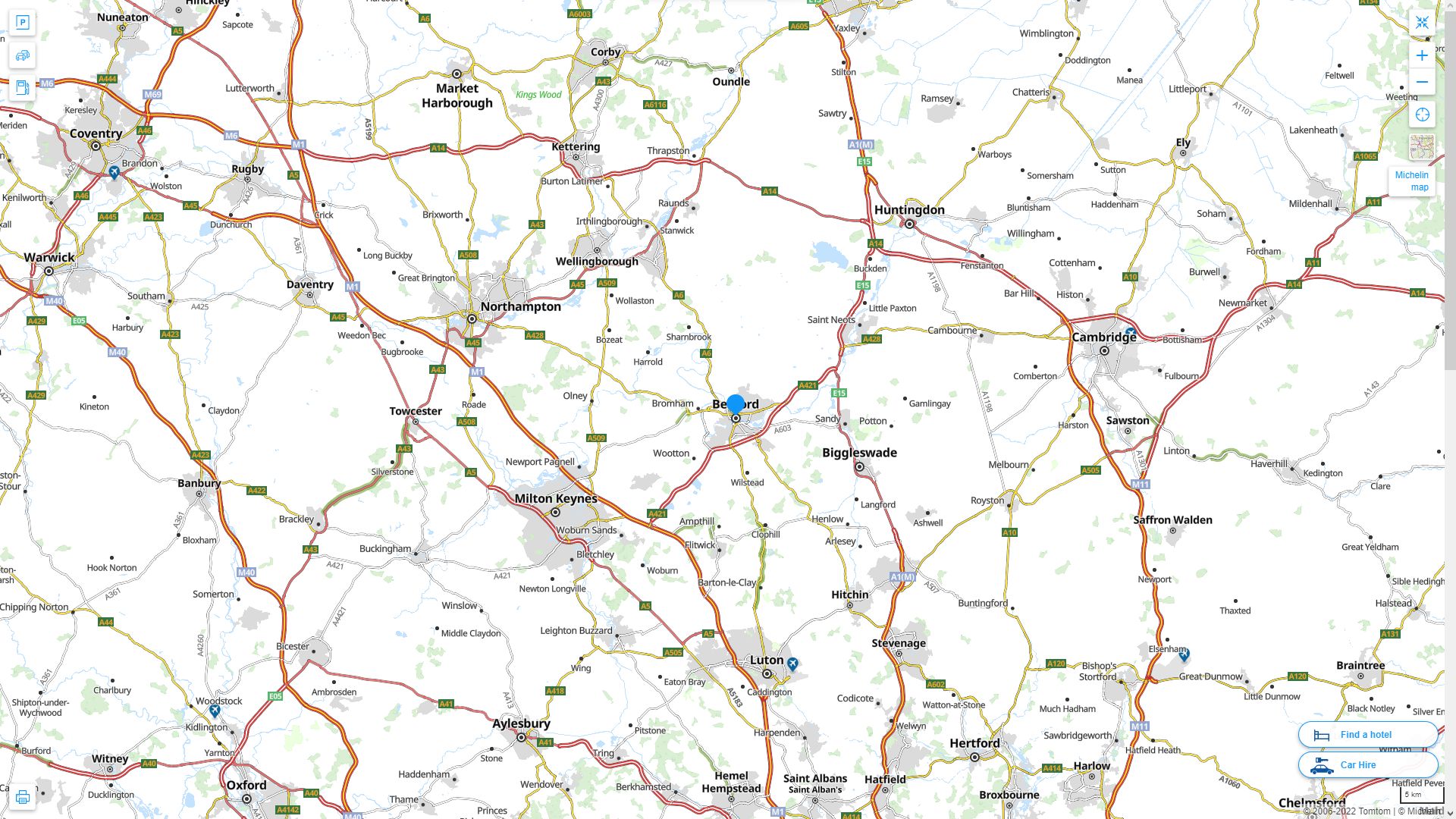 Bedford Map