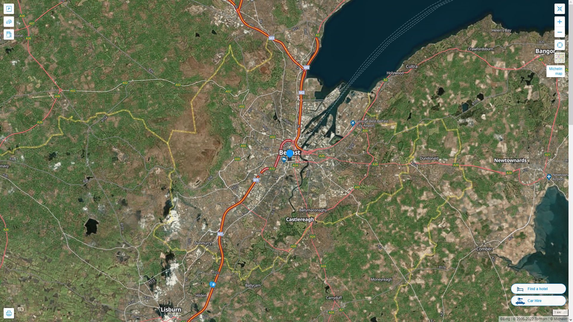 Belfast Map - United Kingdom