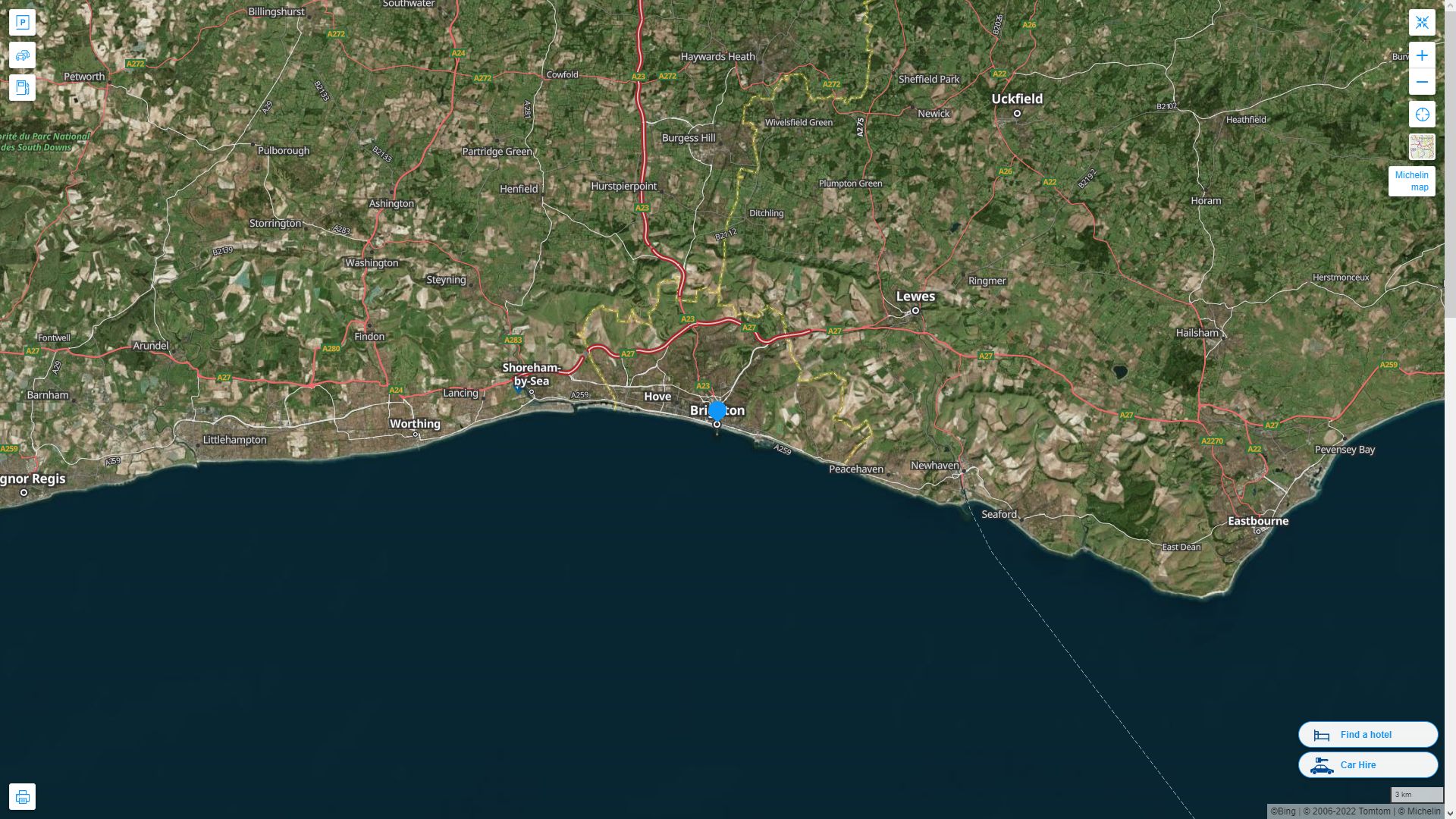 Brighton Map - United Kingdom