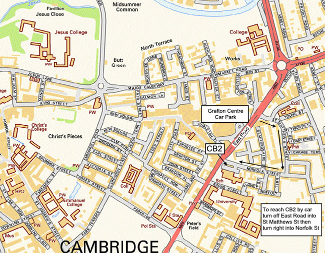 Cambridge Map - United Kingdom