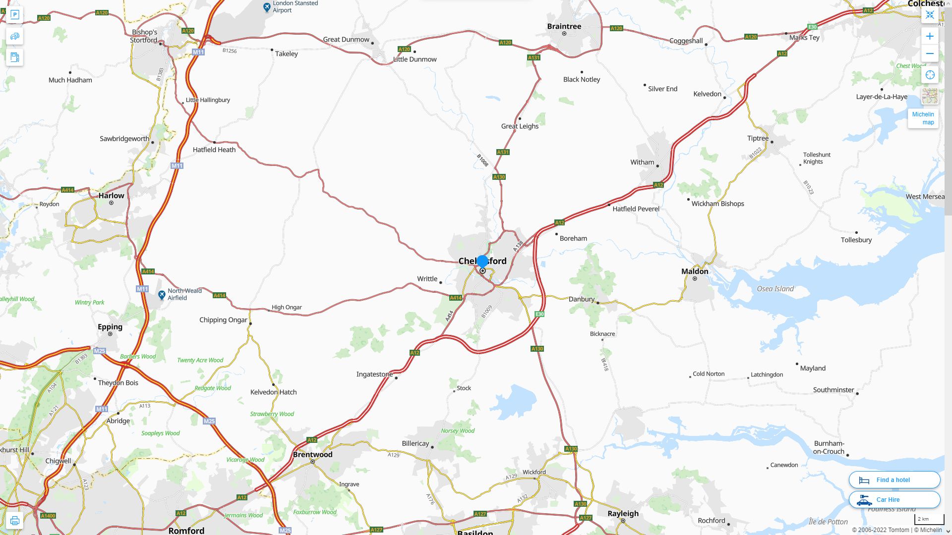 Chelmsford Map - United Kingdom