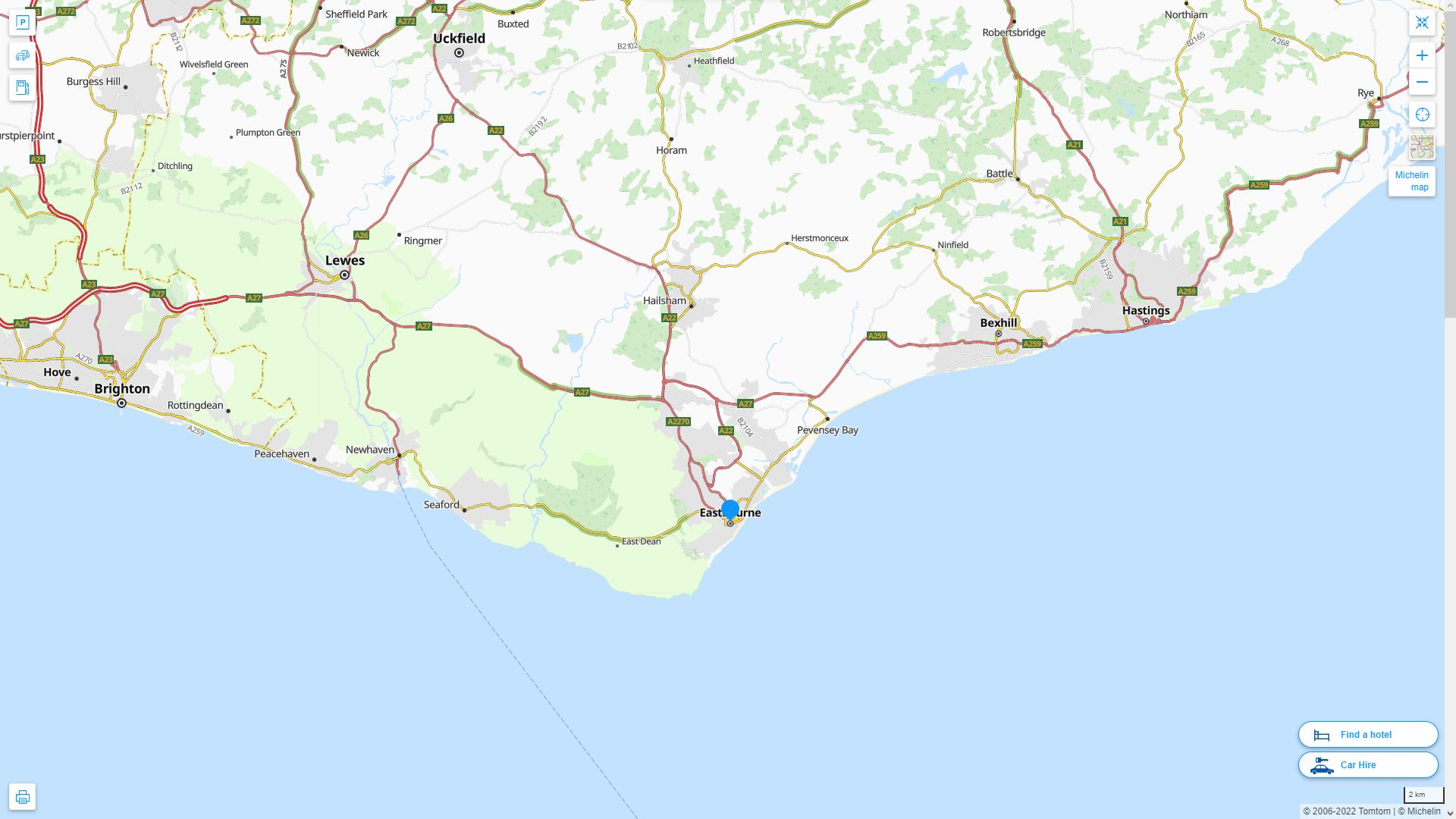Eastbourne Map - United Kingdom
