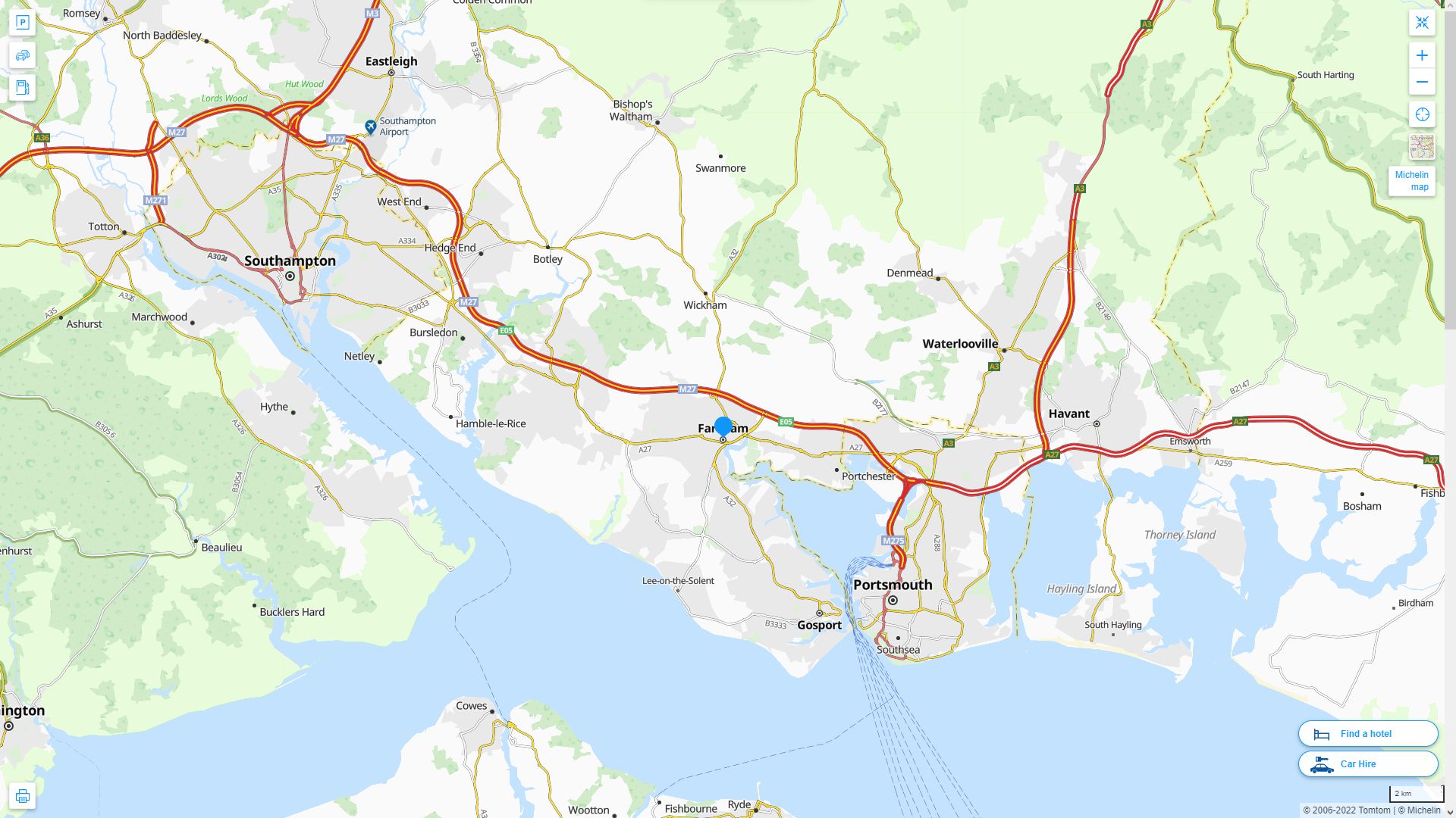 Fareham Map - United Kingdom