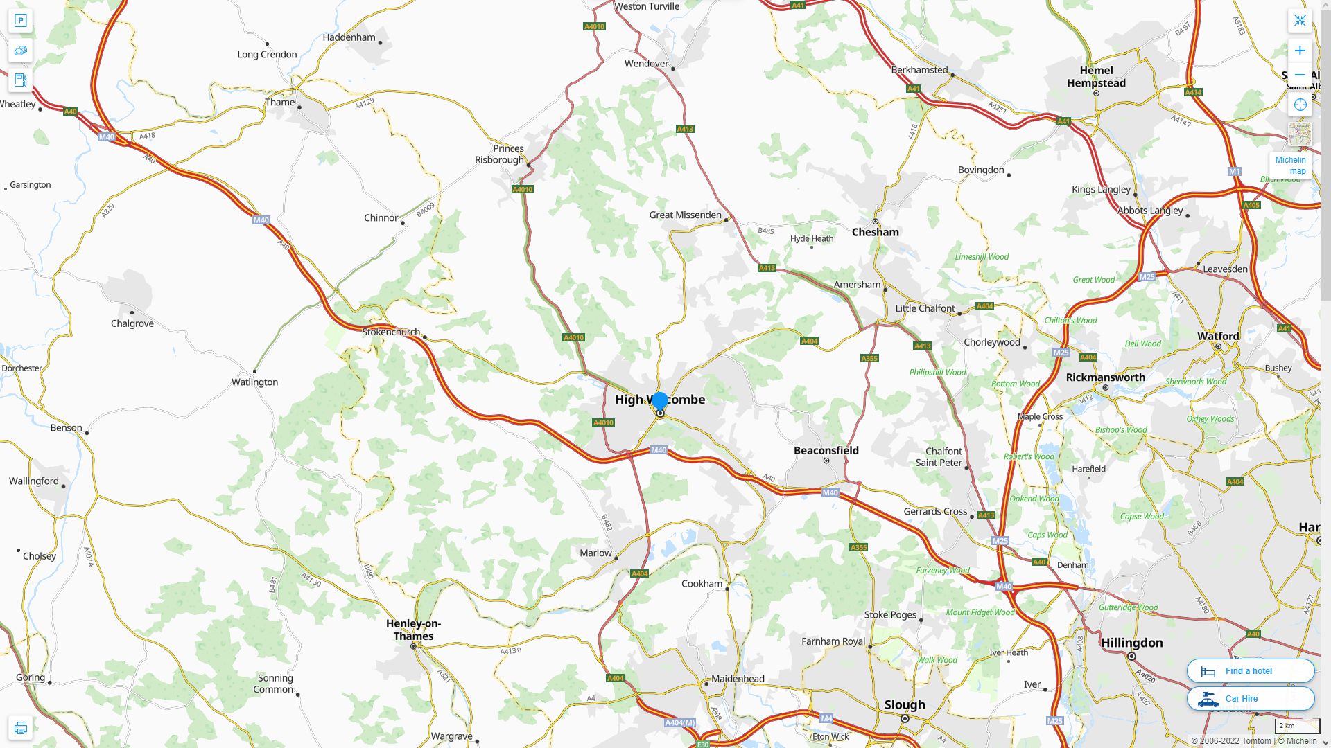 High Wycombe Map