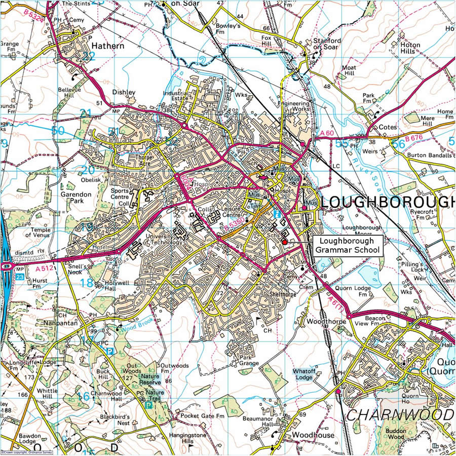 Loughborough Map Loughborough Map