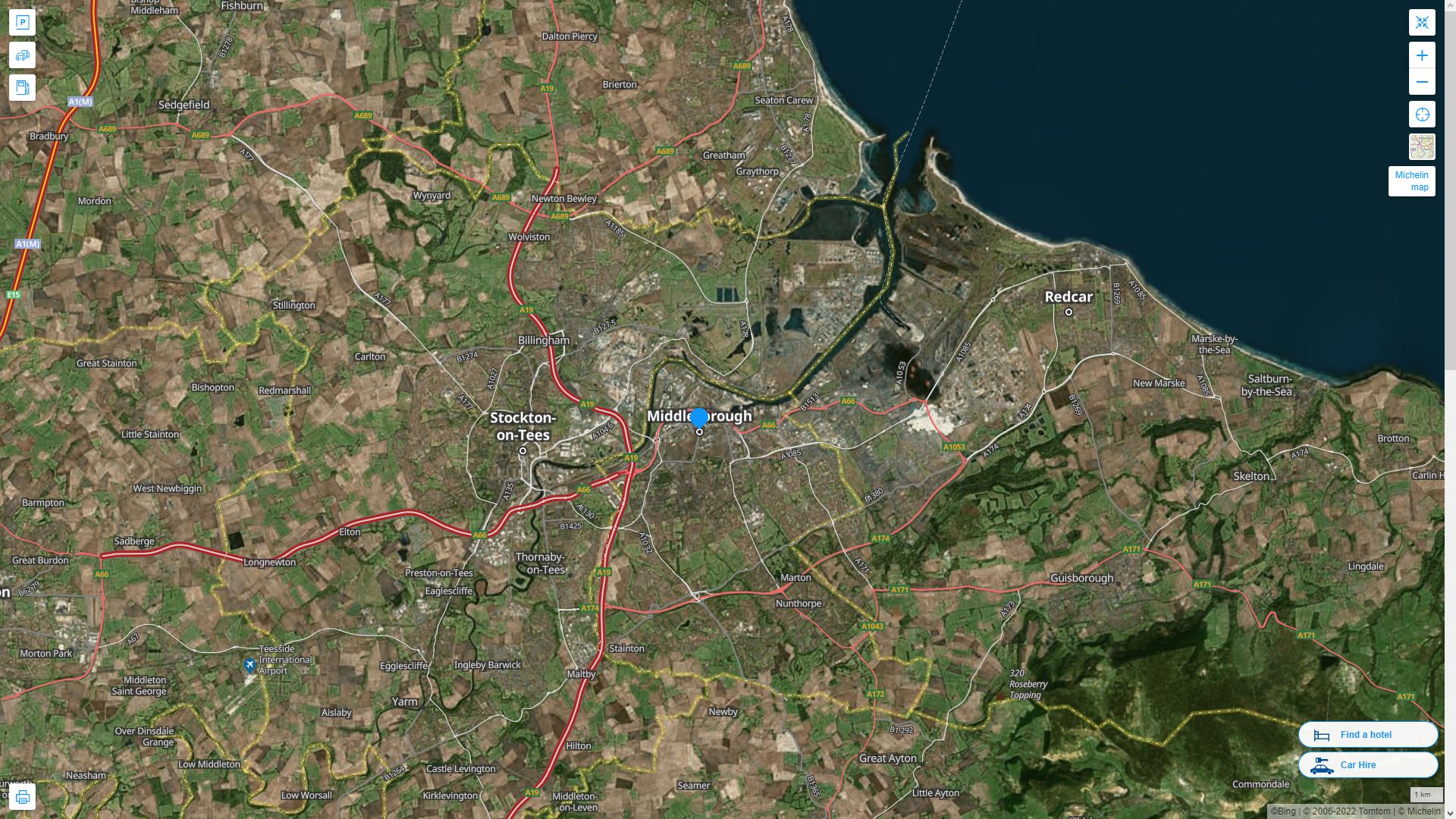 Middlesbrough Map - United Kingdom