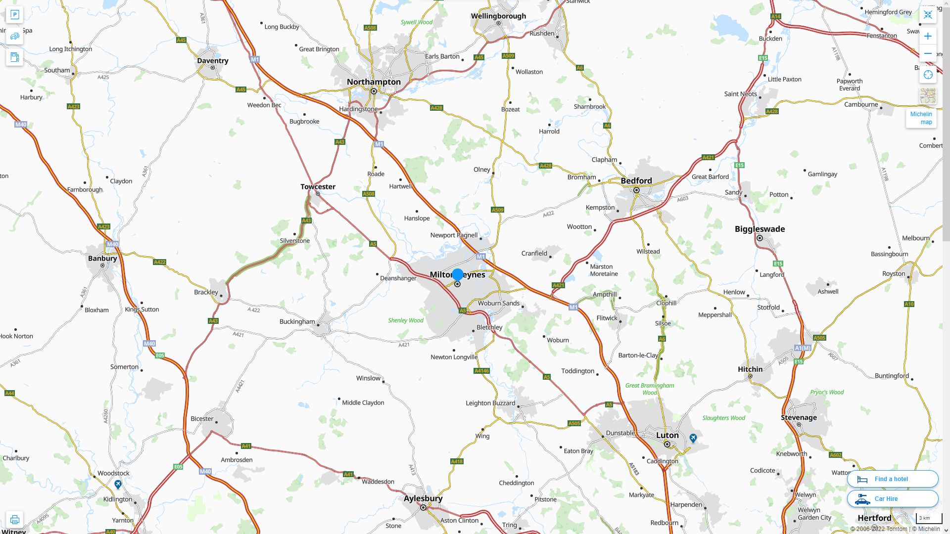 Milton Keynes Map