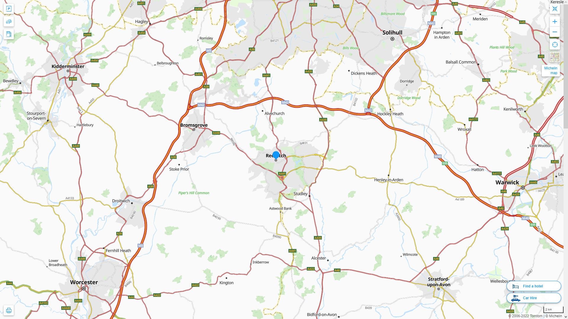 Redditch Map