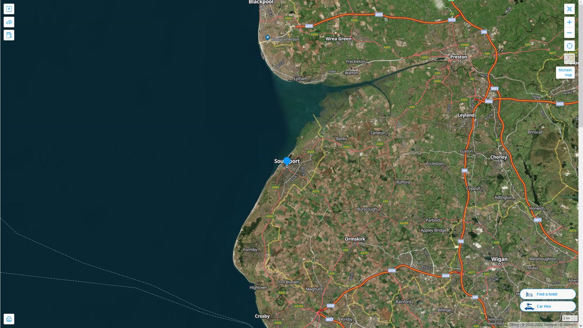 Southport Map - United Kingdom