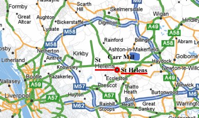 St Helens Map