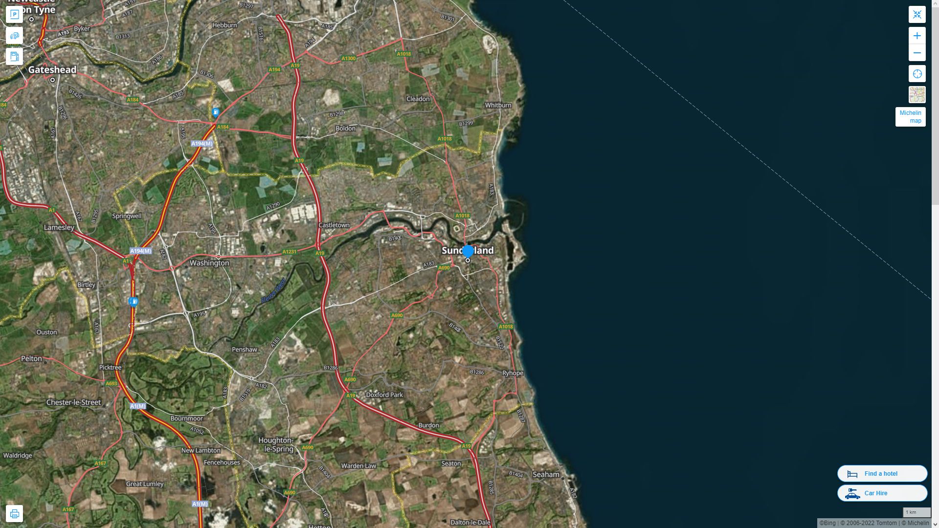 Sunderland Map