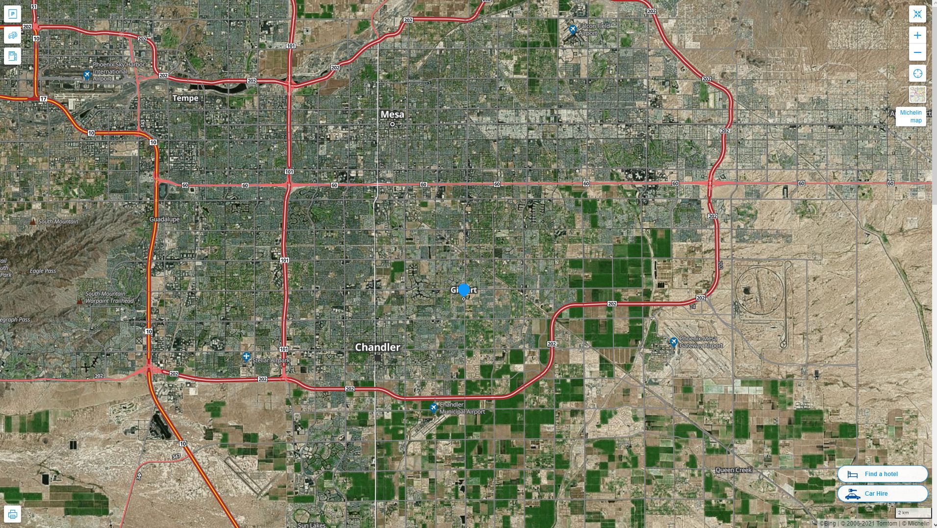 Gilbert, Arizona Map