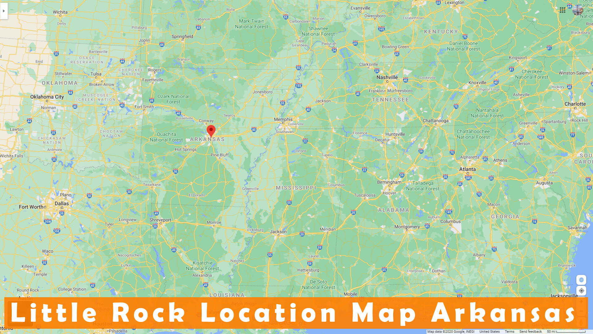 Little Rock, Arkansas Map