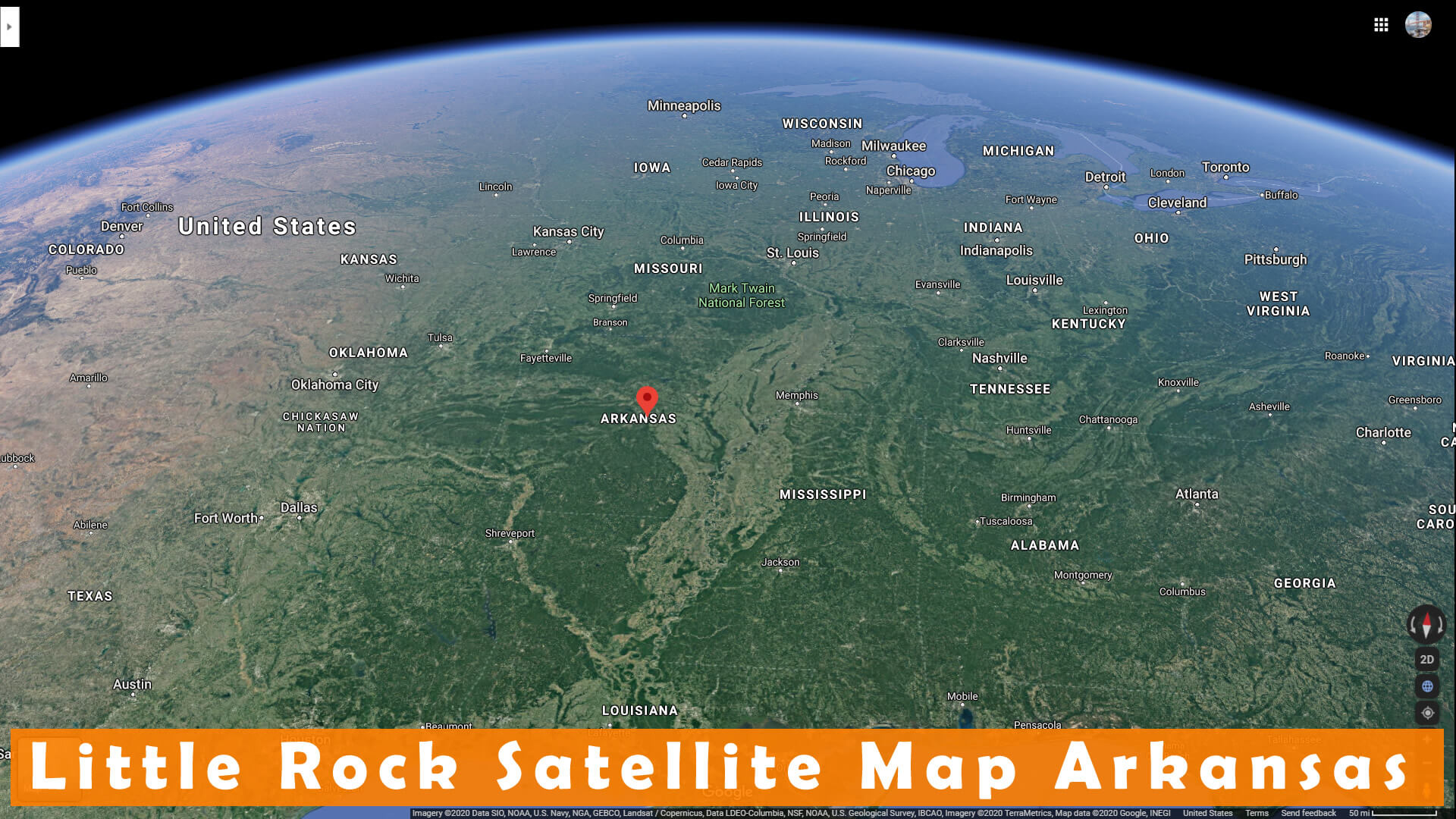 Little Rock, Arkansas Map