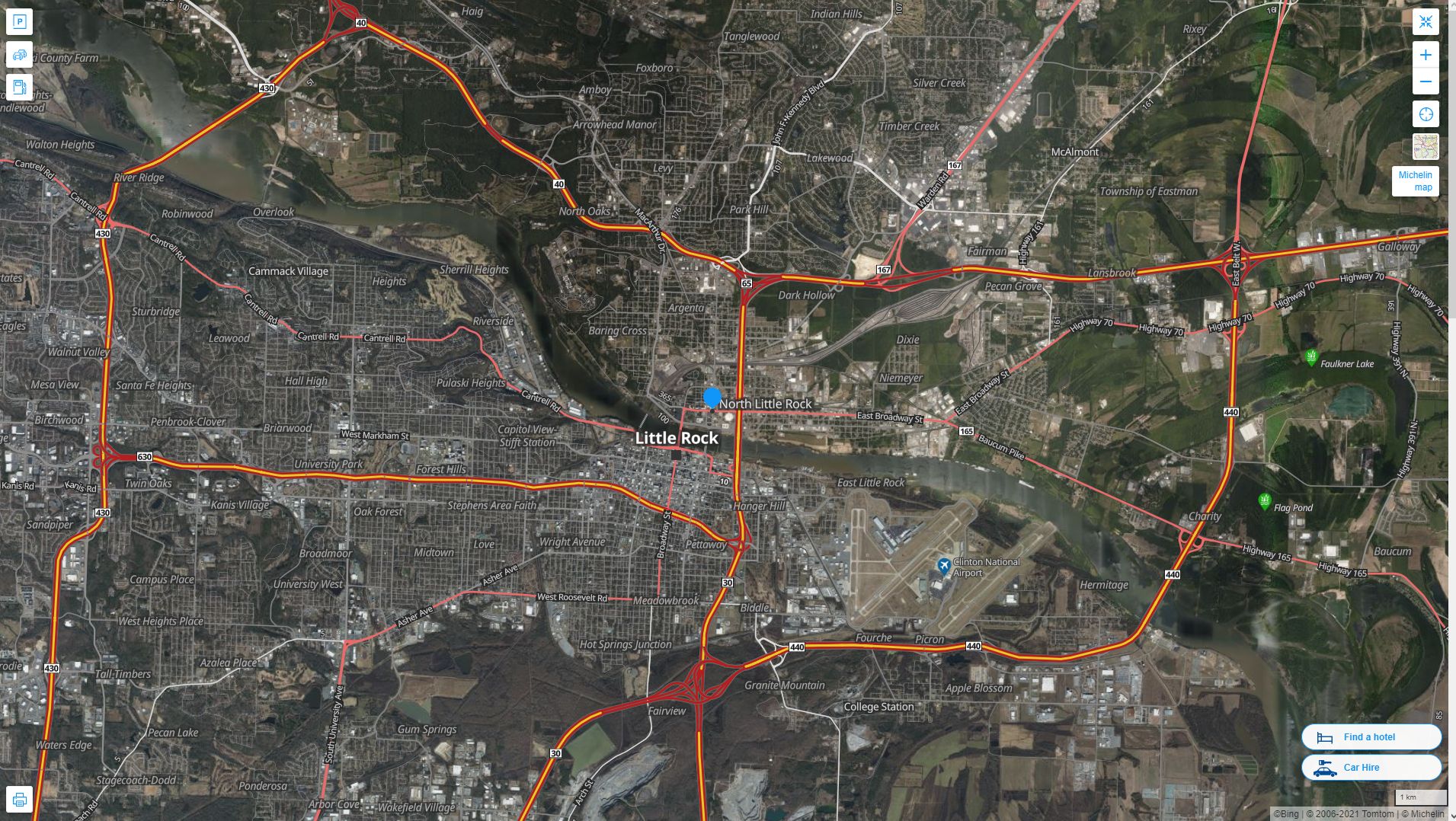 North Little Rock, Arkansas Map