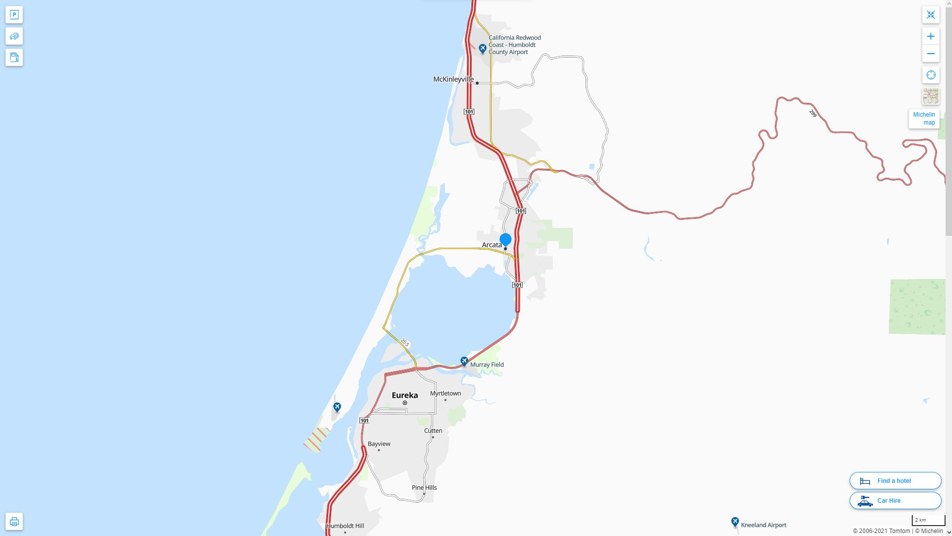 Arcata, California Map