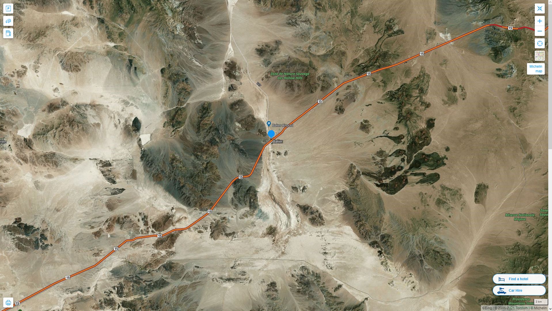 Baker, California Map