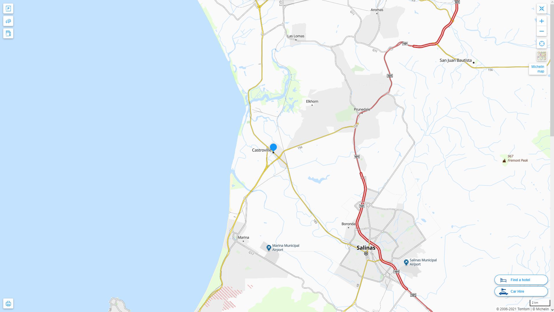 Castroville, California Map