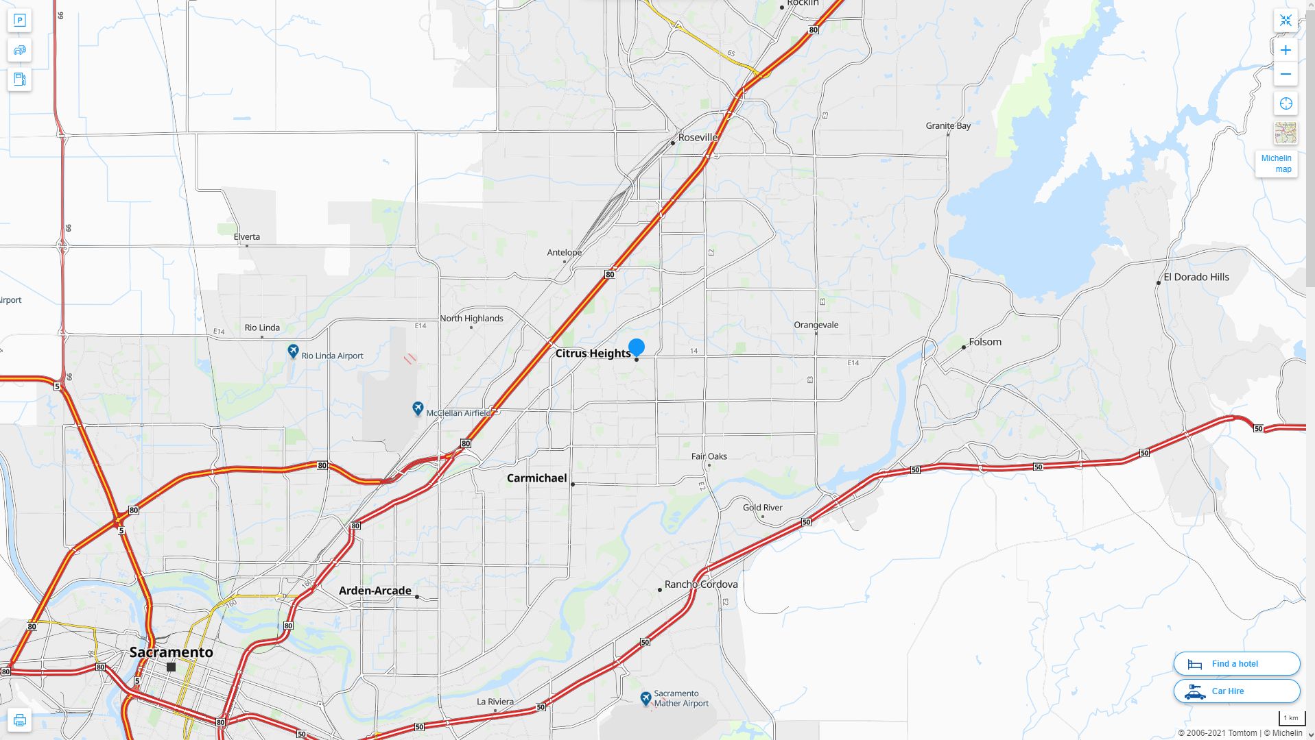 Citrus, California Map