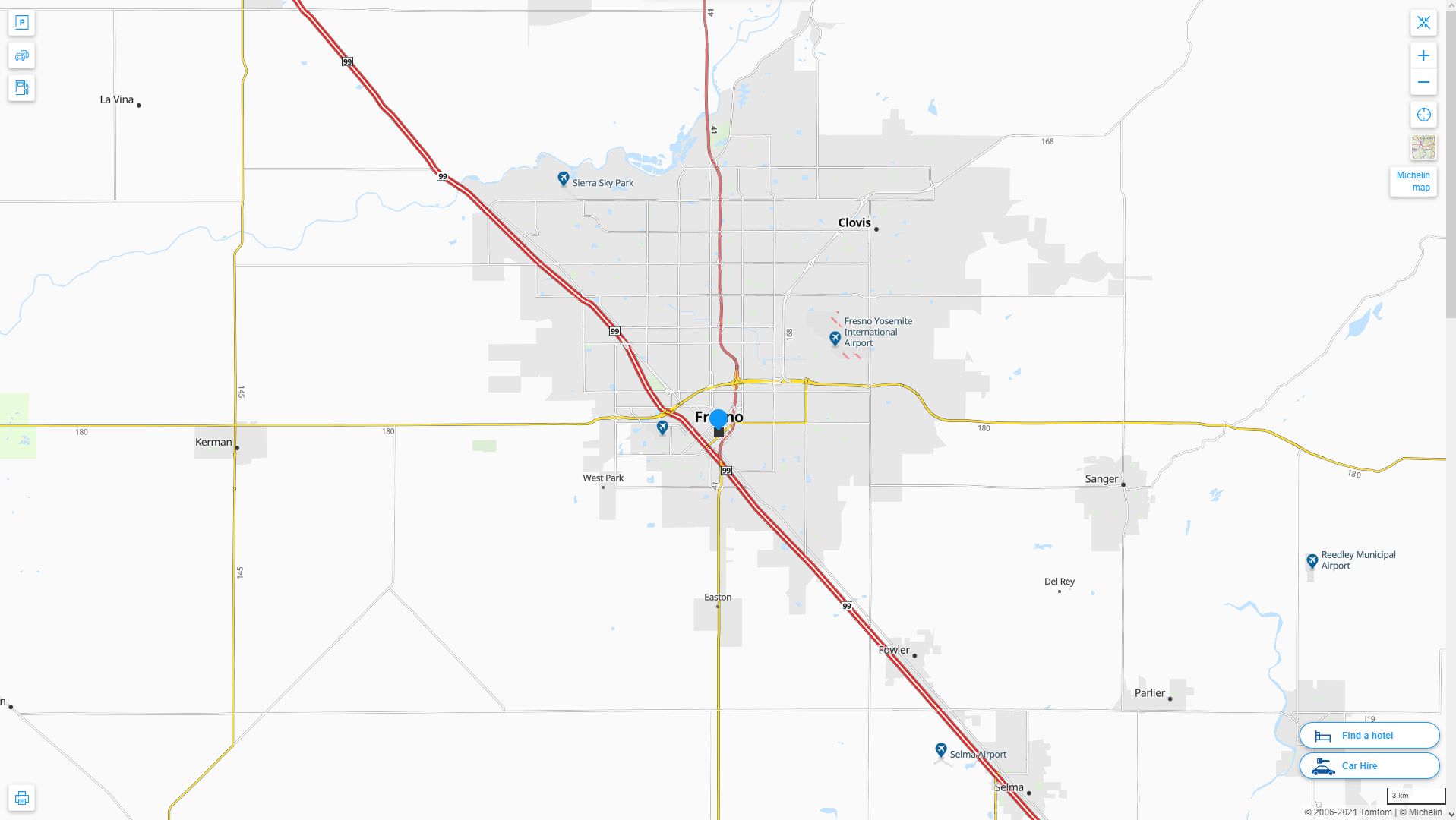 Fresno, California Map